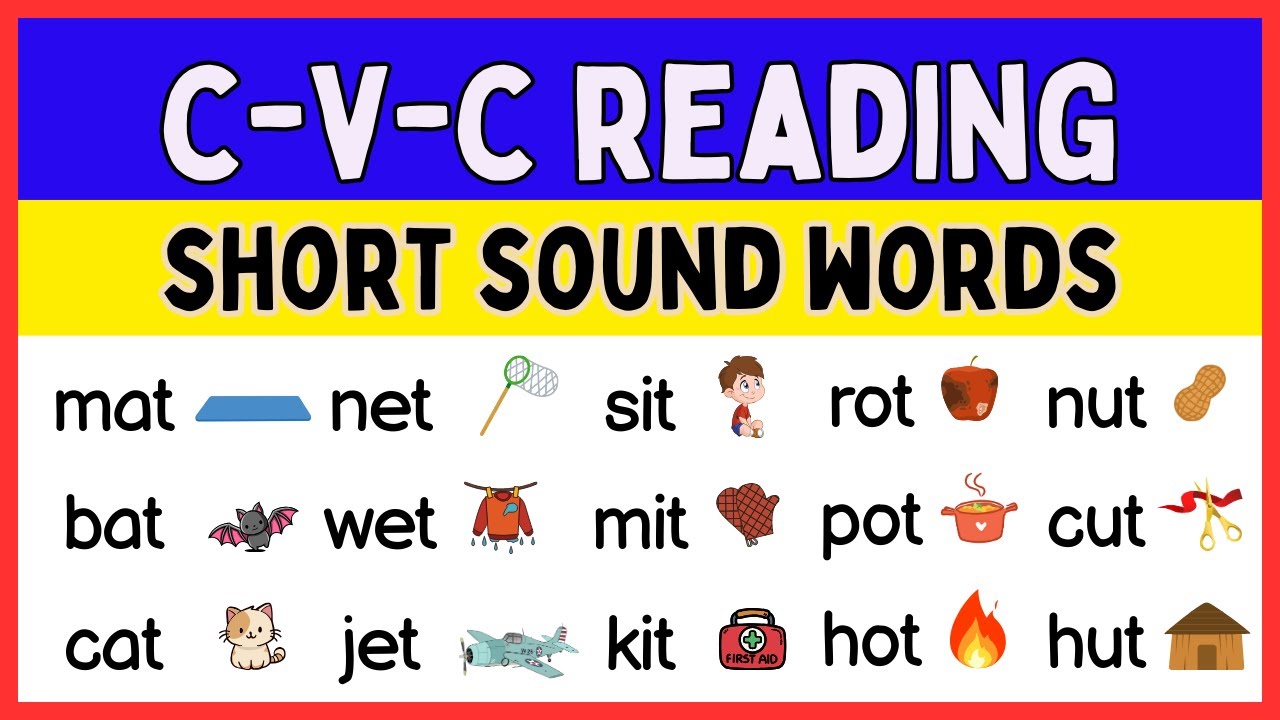 READ & LEARN WORDS with SHORT SOUNDS - Steps in Reading for Children ...