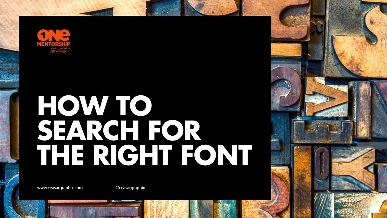 How to search for the right Font - YouTube