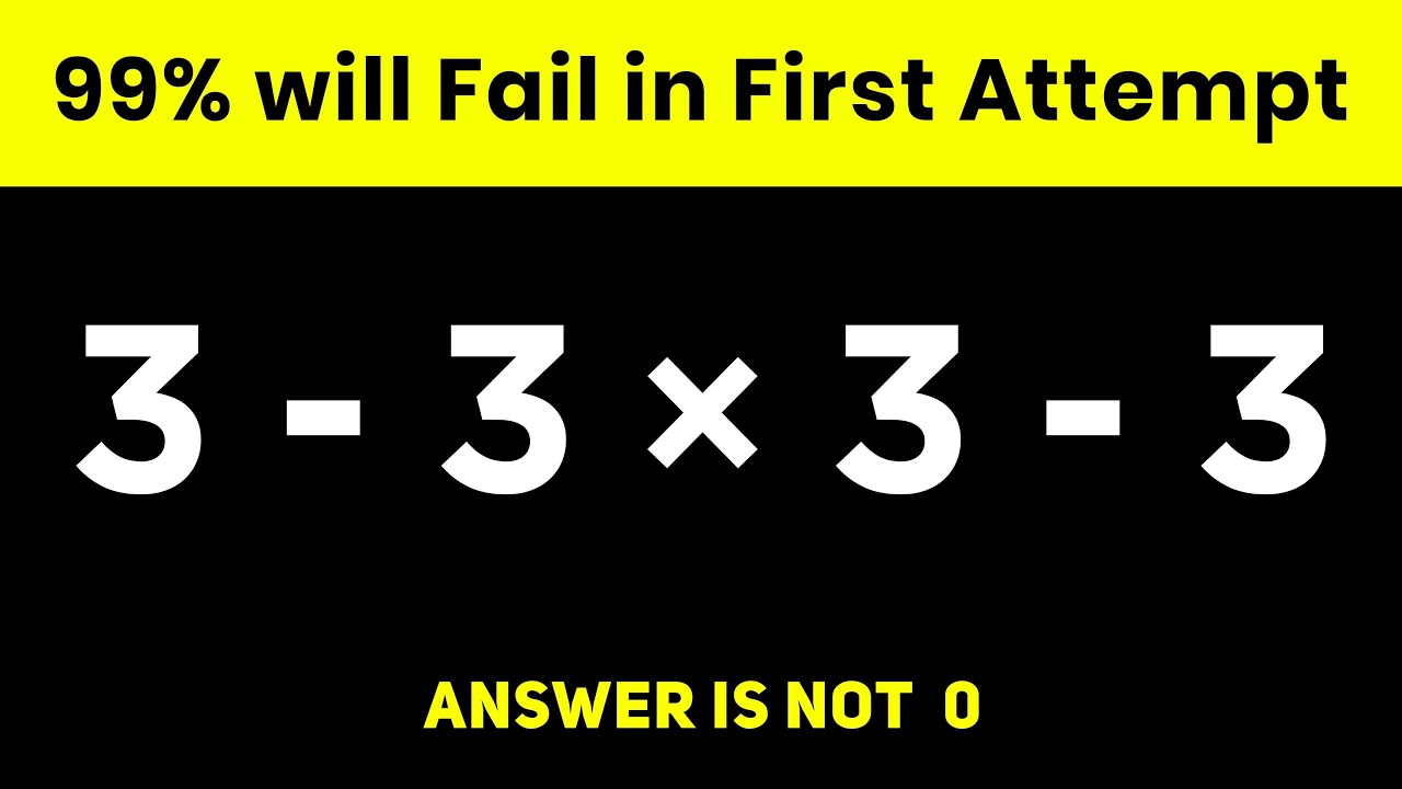 99% of People Fail This Simple Math Problem – Can You Solve It? - YouTube