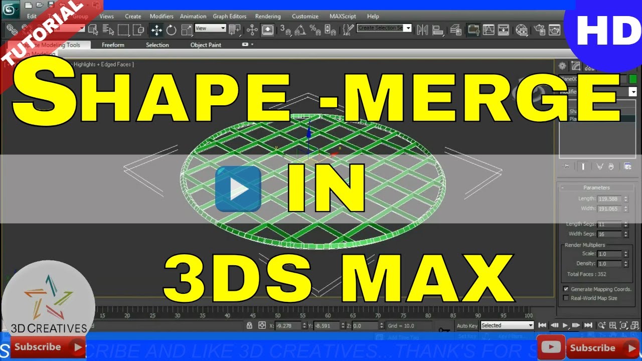 SHAPEMERGE IN 3DSMAX (compound object ) - YouTube