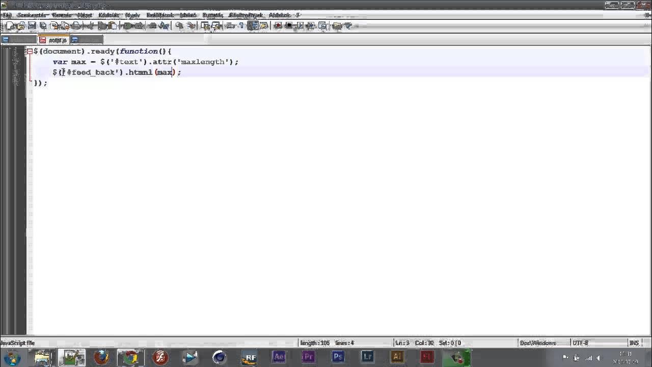 jQuery #74 - feladat 3 +keyup() keydown() - YouTube