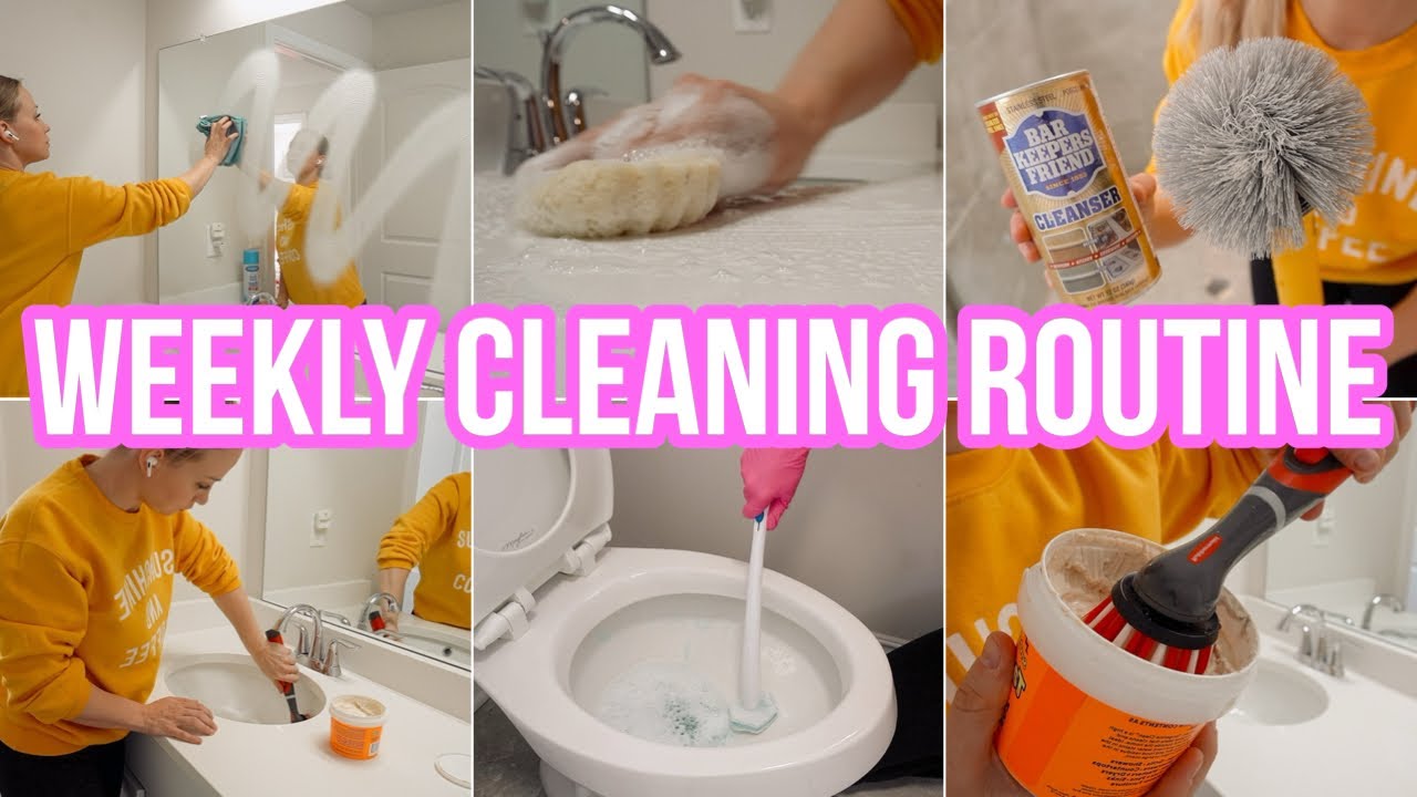 WEEKLY CLEANING ROUTINE // STAY AT HOME MOM CLEANING MOTIVATION ...