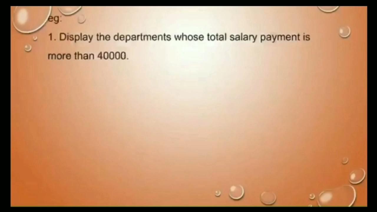 Class XII IP unit 2 (Querying and Manipulating Data using Group By ...