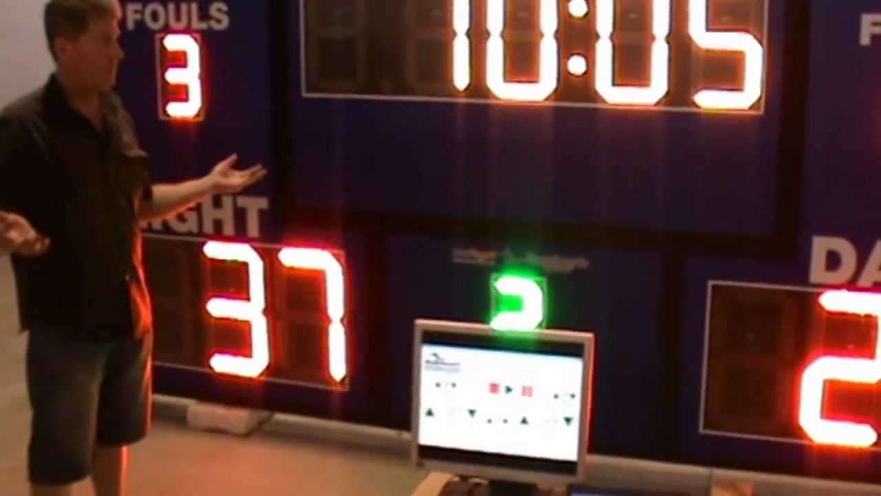 Custom LED Basketball Scoreboard (BB-EX-200) - YouTube