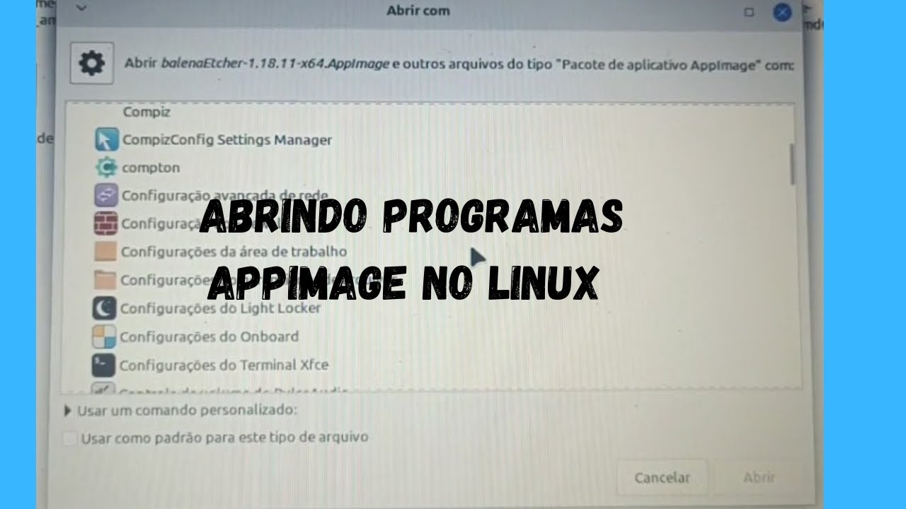 Como Abrir programas Appimage no linux - YouTube