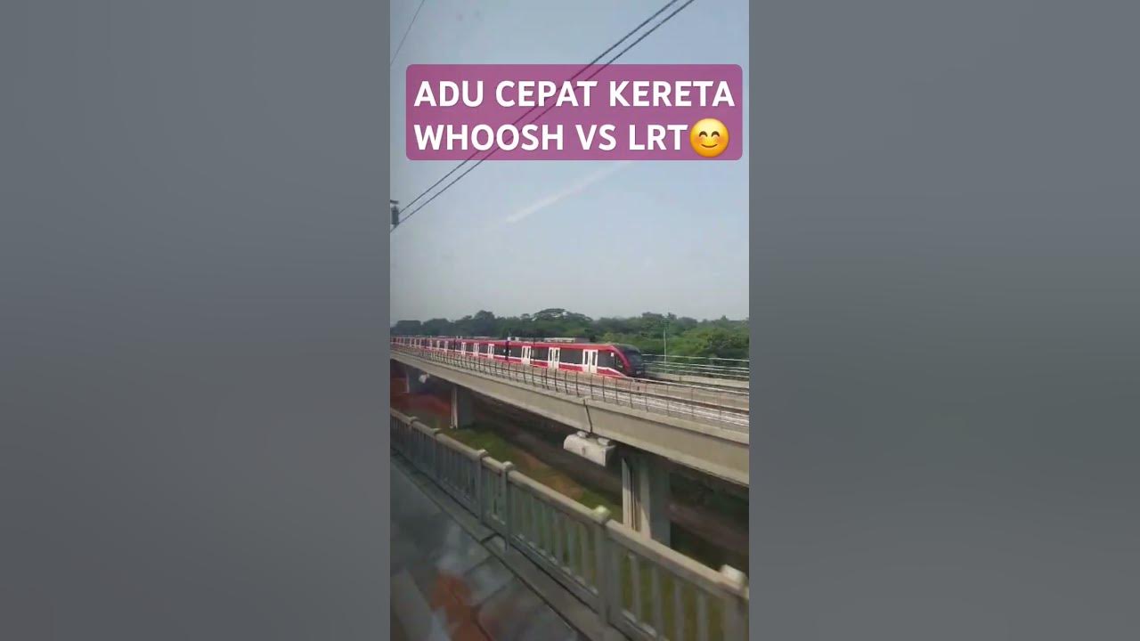 BALAPAN KERETA WHOOSH VS LRT! #shortsfeed #lrt #whoosh #lrtjabodebek #lrtjakarta #kcic # ...