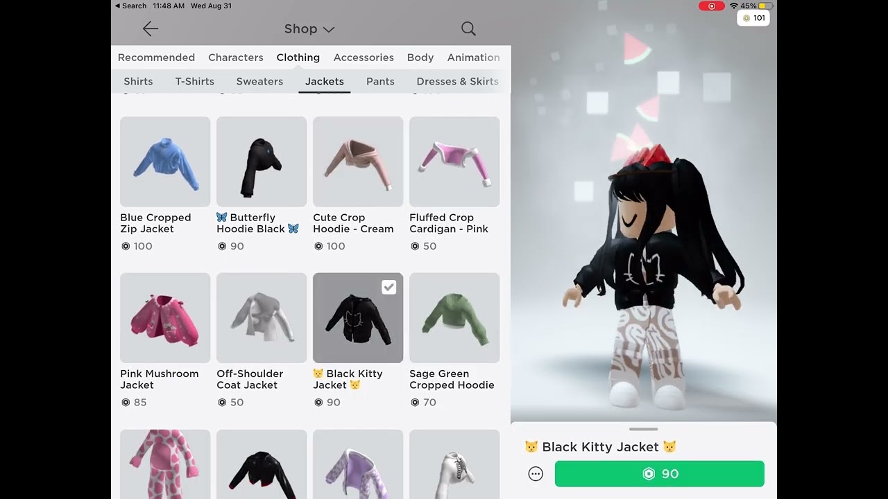 116 Robux shopping spree!!! - YouTube