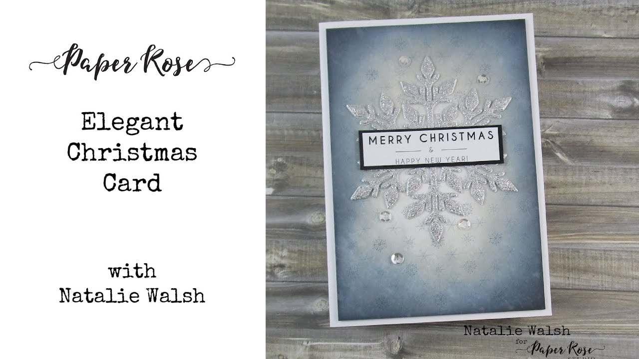 Paper Rose Studio | Elegant Christmas Card using Silver Bells 6 x 6 ...