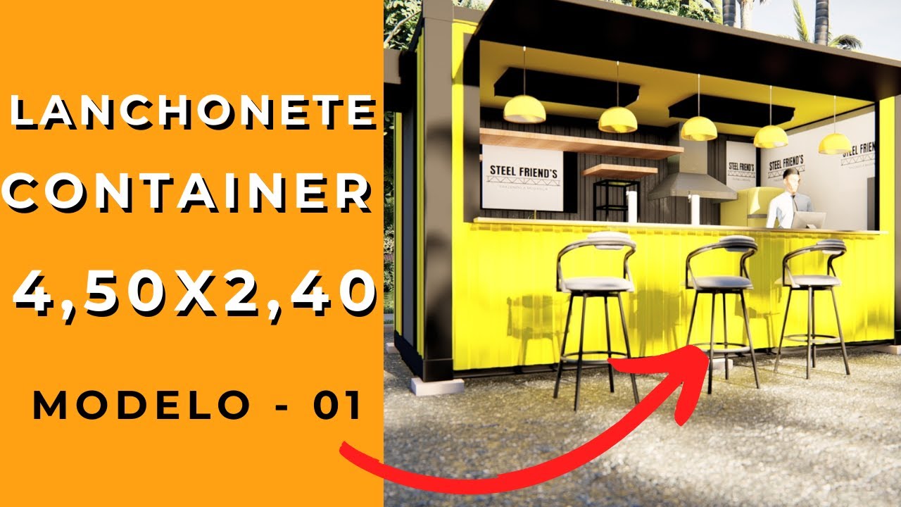 🤤 Container Lanchonete em STEEL FRAME 01 - ECONOMICO/BONITO🏗 - YouTube