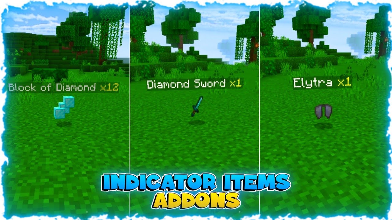 INDICATOR ITEMS NAME ADDONS FOR MINECRAFT PE | MCPE 1.19+!! - YouTube