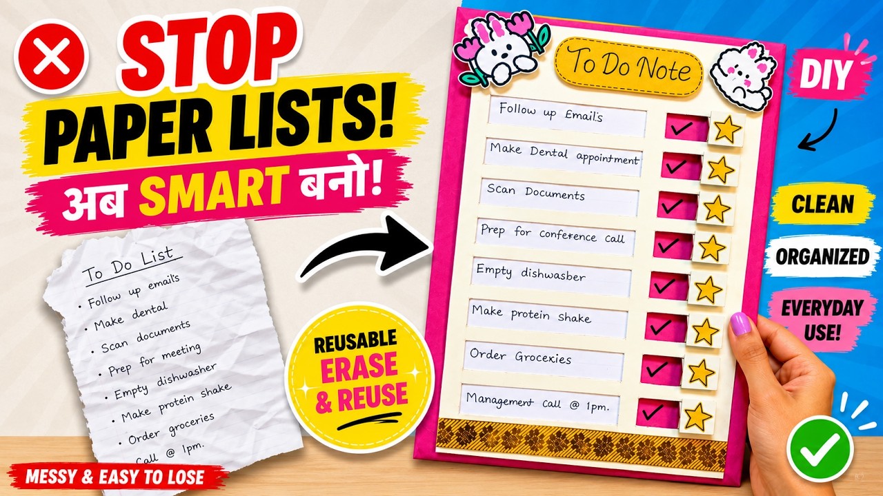 CREATE Your PERFECT To-Do List Checklist Board / Reusable Memo Board ...