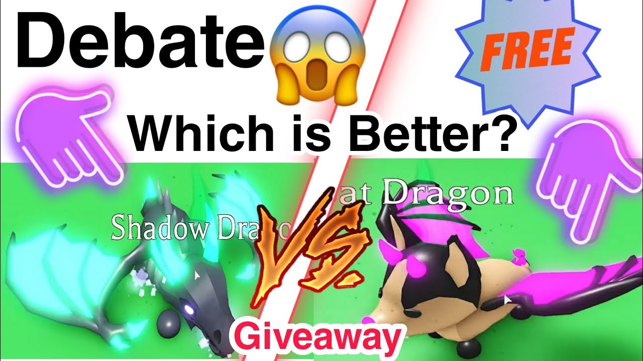 Shadow Dragon VS Bat Dragon In Adopt Me/ Debate which is Better - YouTube