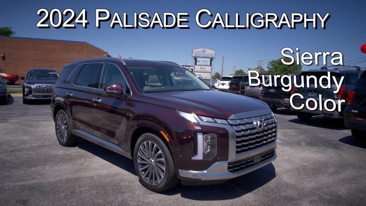 New Sierra Burgundy 2024 Hyundai Palisade Calligraphy at Hyundai of ...