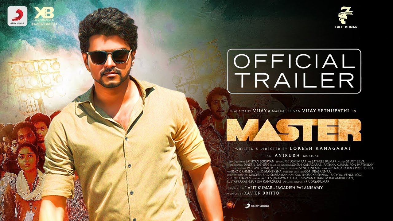 MASTER -Official Trailer Release Date | Thalapathy Vijay | Lokesh ...