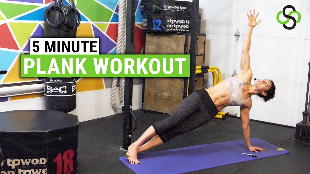 5 Minute Plank HIIT - Core and abs Wild Card Workout - YouTube