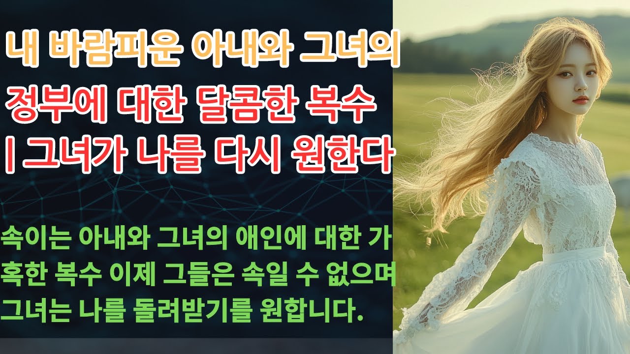 실화사연 내 바람피운 아내와 그녀의 정부에 대한 달콤한 복수 그녀가 나를 다시 원한다 실화 신청사연 사이다썰 사연라디오 사연 실화사연 실제사연