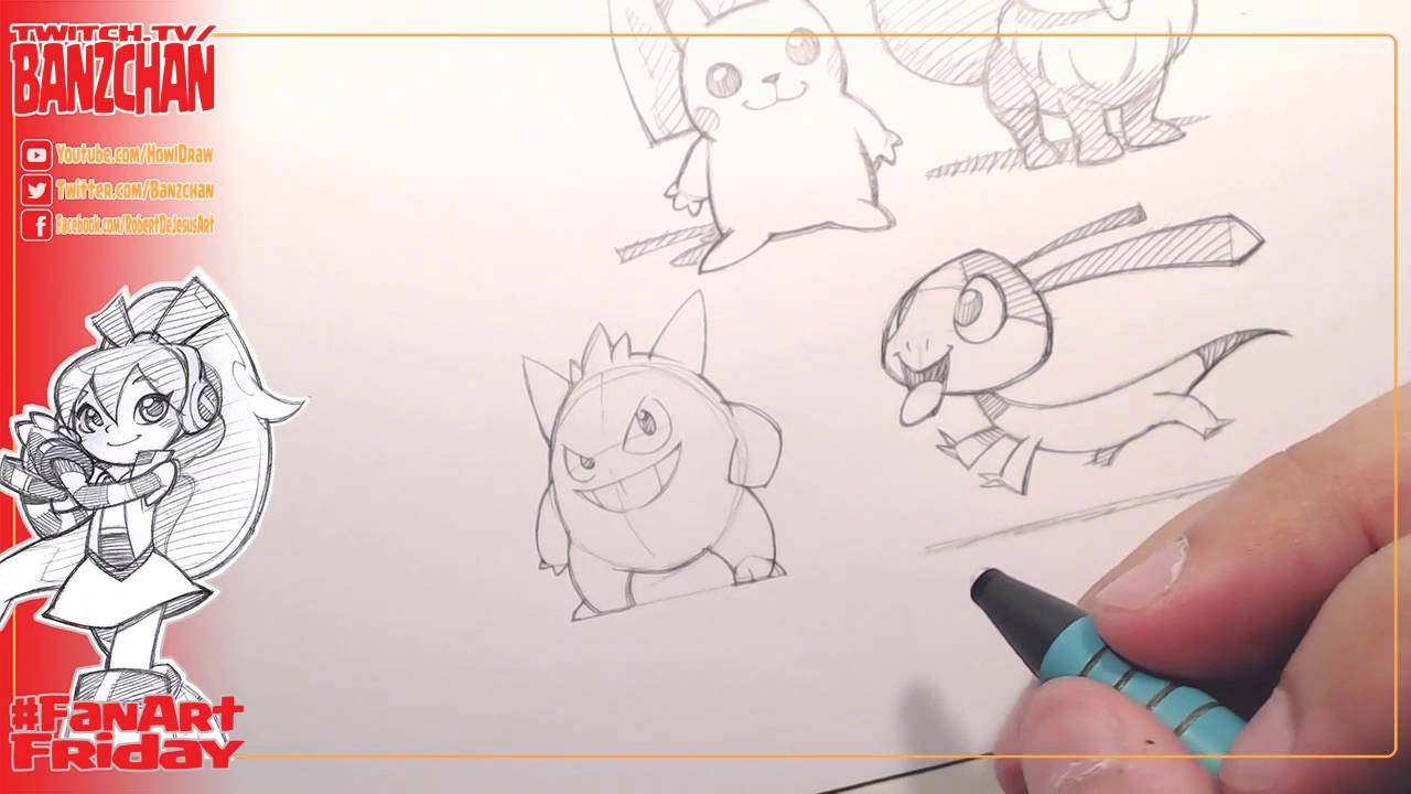 How I Draw Pokemon - Gangar - YouTube