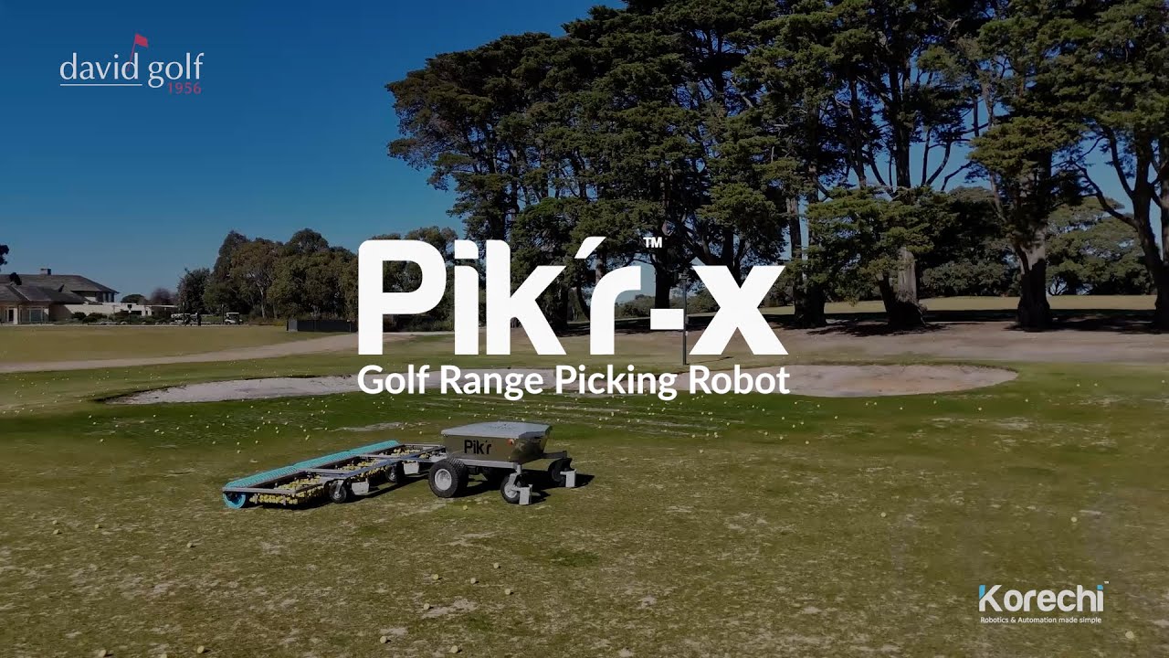 The future of ball collection: Pik'r-X Golf Range Picking Robot - YouTube