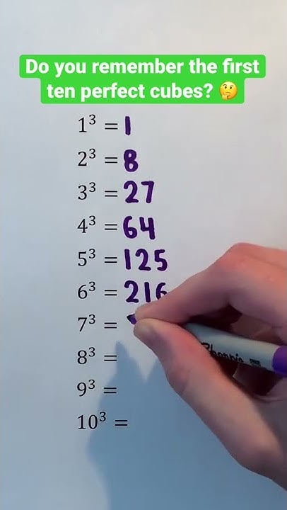 First Ten Perfect Cubes #Shorts #math #maths #mathematics - YouTube
