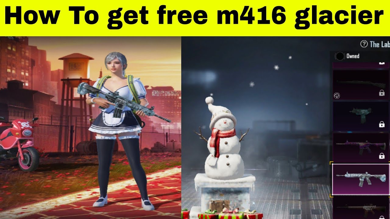 How To get free m416 glacier skin | bgmi M416 Glacier kab aayega | free ...