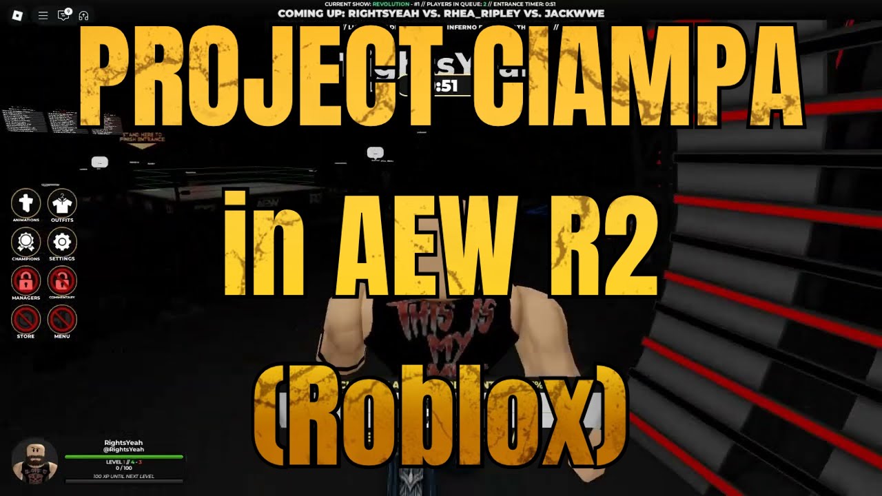 PROJECT CIAMPA in AEW R2! (Roblox) - YouTube