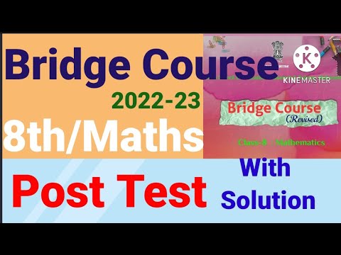 Std:8th||Mathematics||Bridge Course Post Test||English & SemiEnglish ...