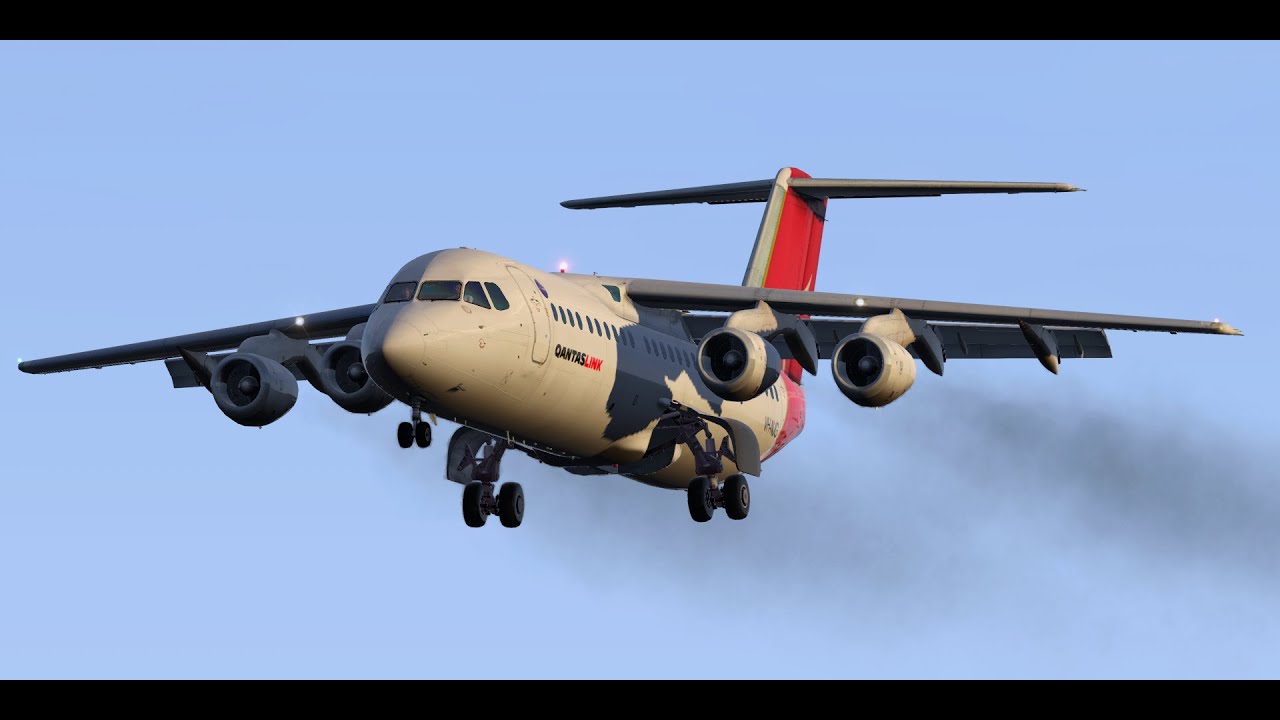 RJ100 landing at Sydney - YouTube
