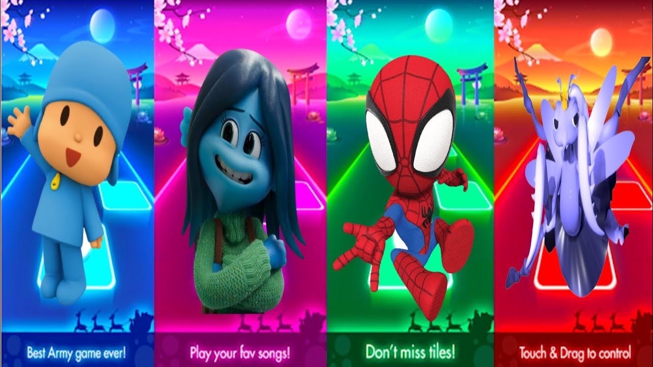 POCOYO🆚Ruby Gillman🆚Spider Man Across🆚MISS LUNA💥Who is best player ...