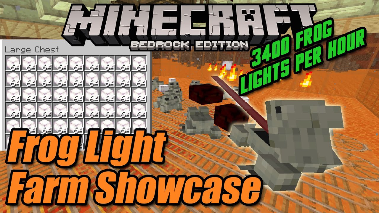 Frog Light Farm (Showcase) 3400 Frog Lights Per Hour! Minecraft Bedrock ...