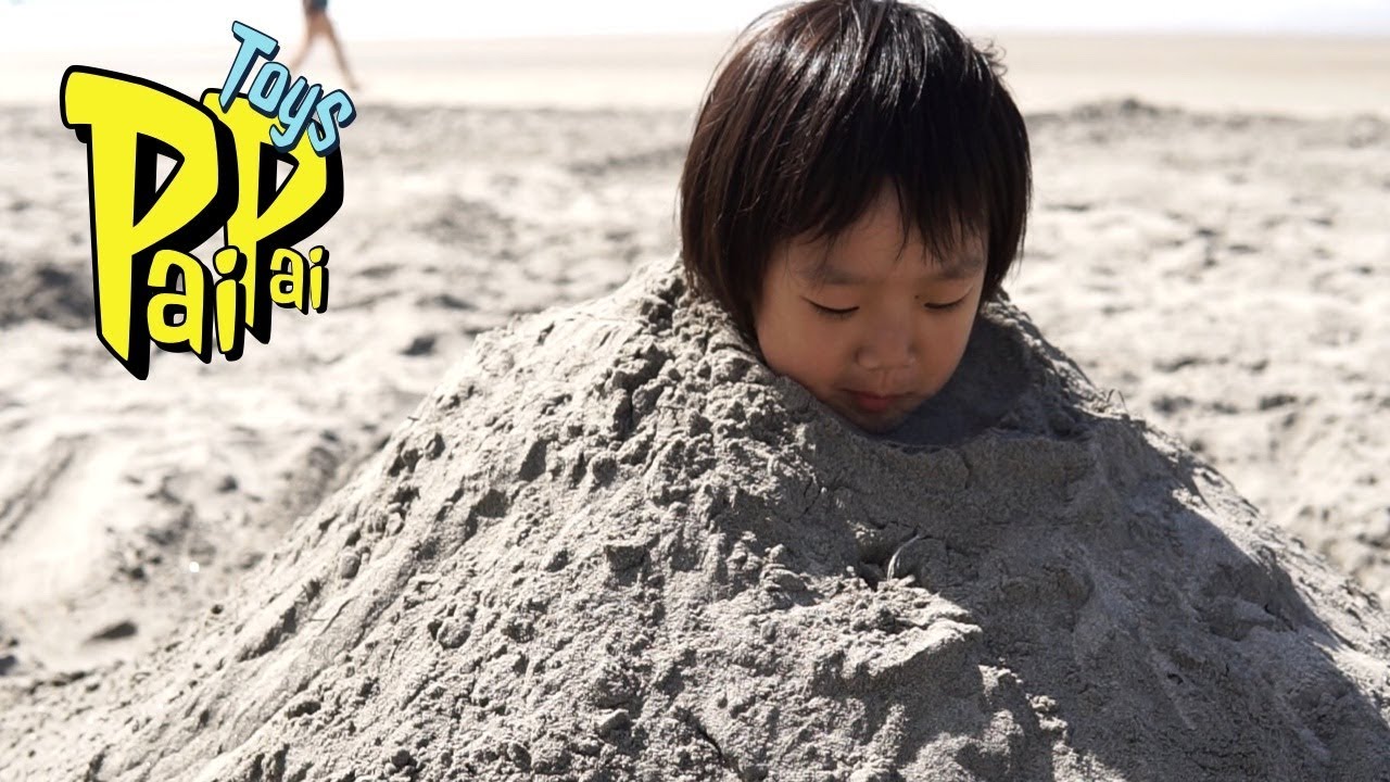 Huge Fun Being Buried in Beach Sand - YouTube