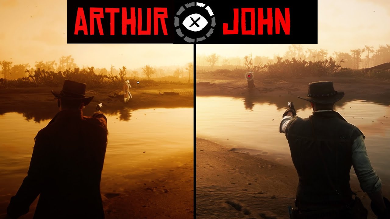 Arthur Morgan and John Marston Dead Eye Differences - RDR2 - YouTube