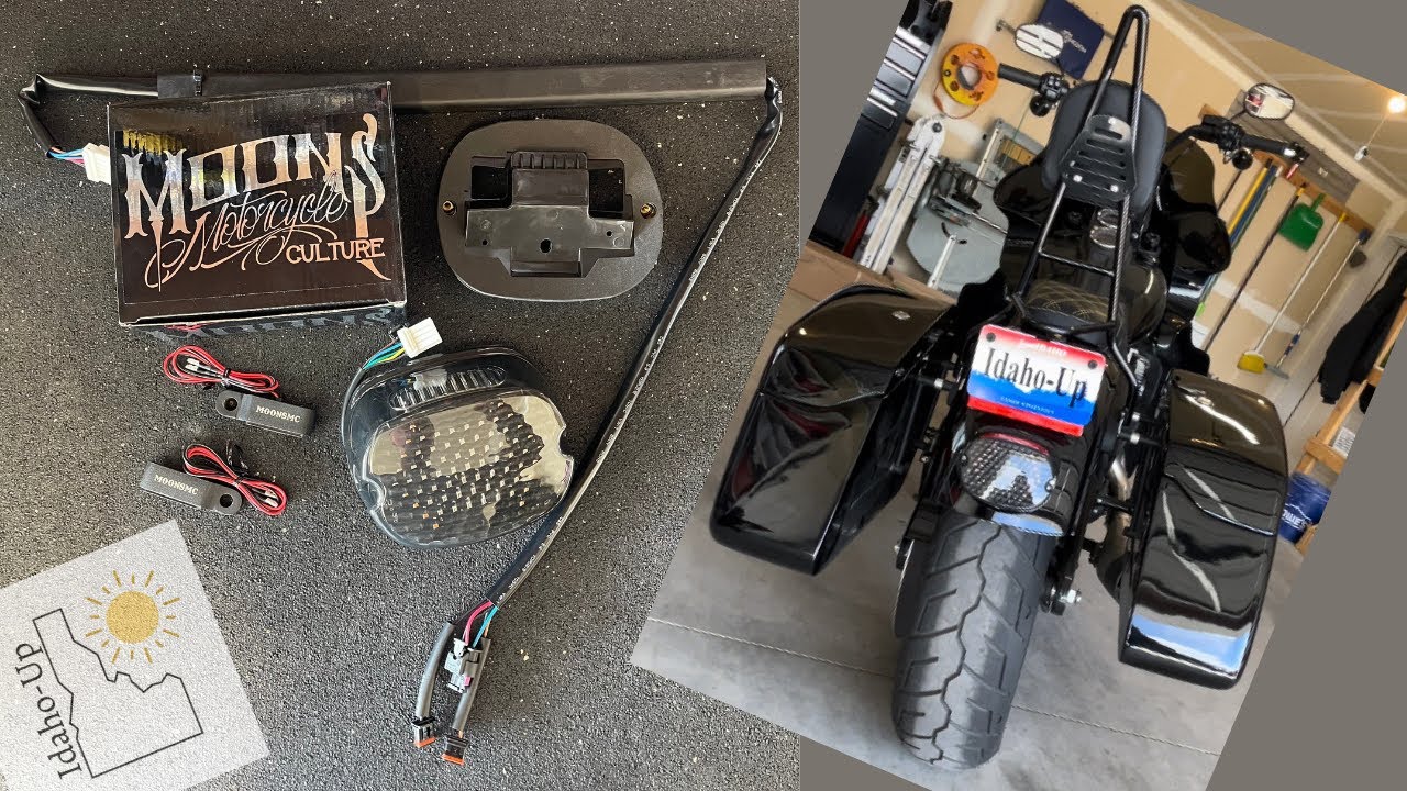 M8 Harley Moons MC LED tail light and handlebar turn signal Install and ...
