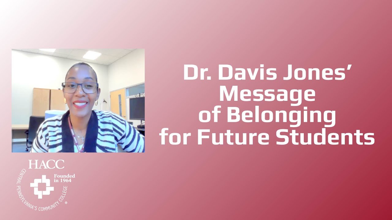 Dr. Davis Jones’ Message of Belonging for Future Students - YouTube