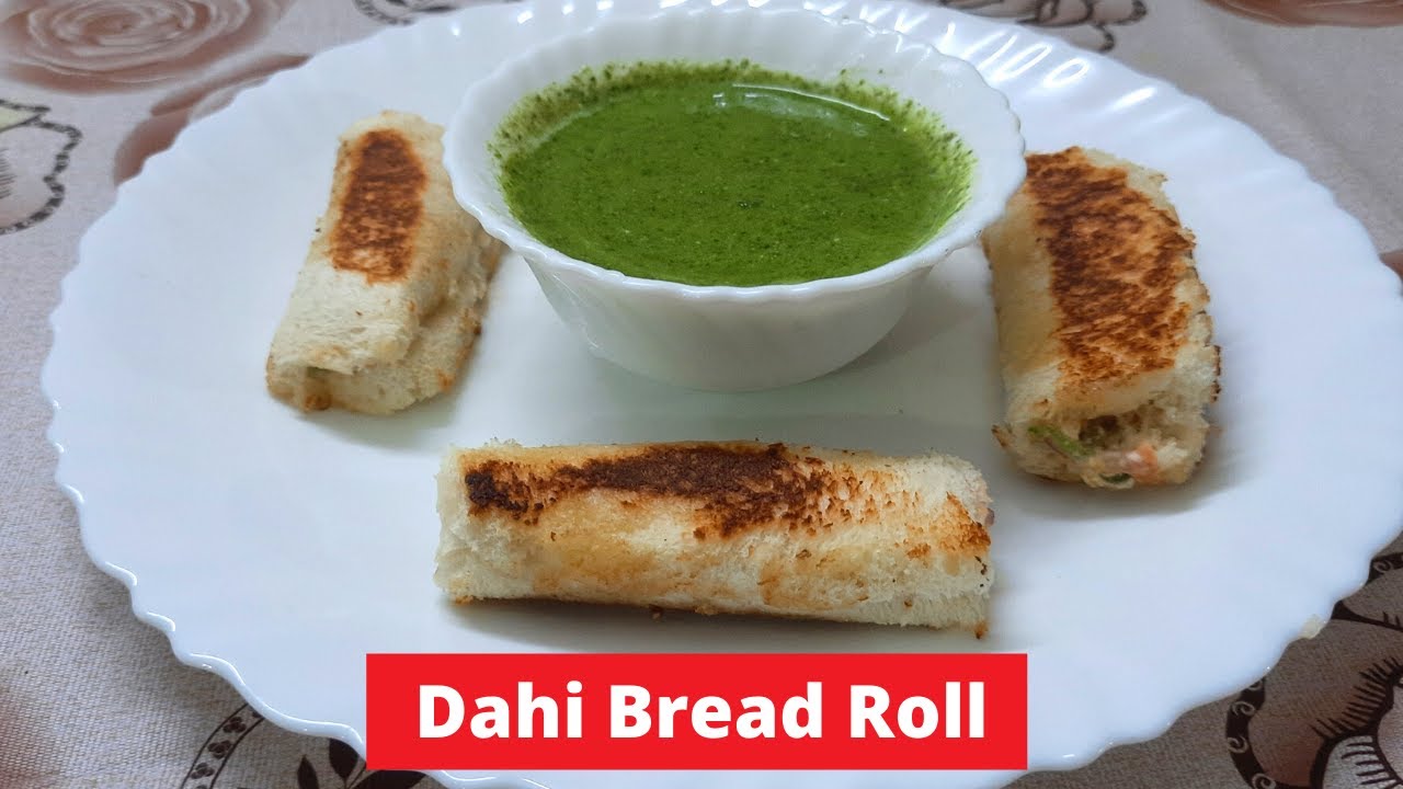 Dahi Bread Roll recipe | How to make Curd Bread Roll | Breakfast recipe ...