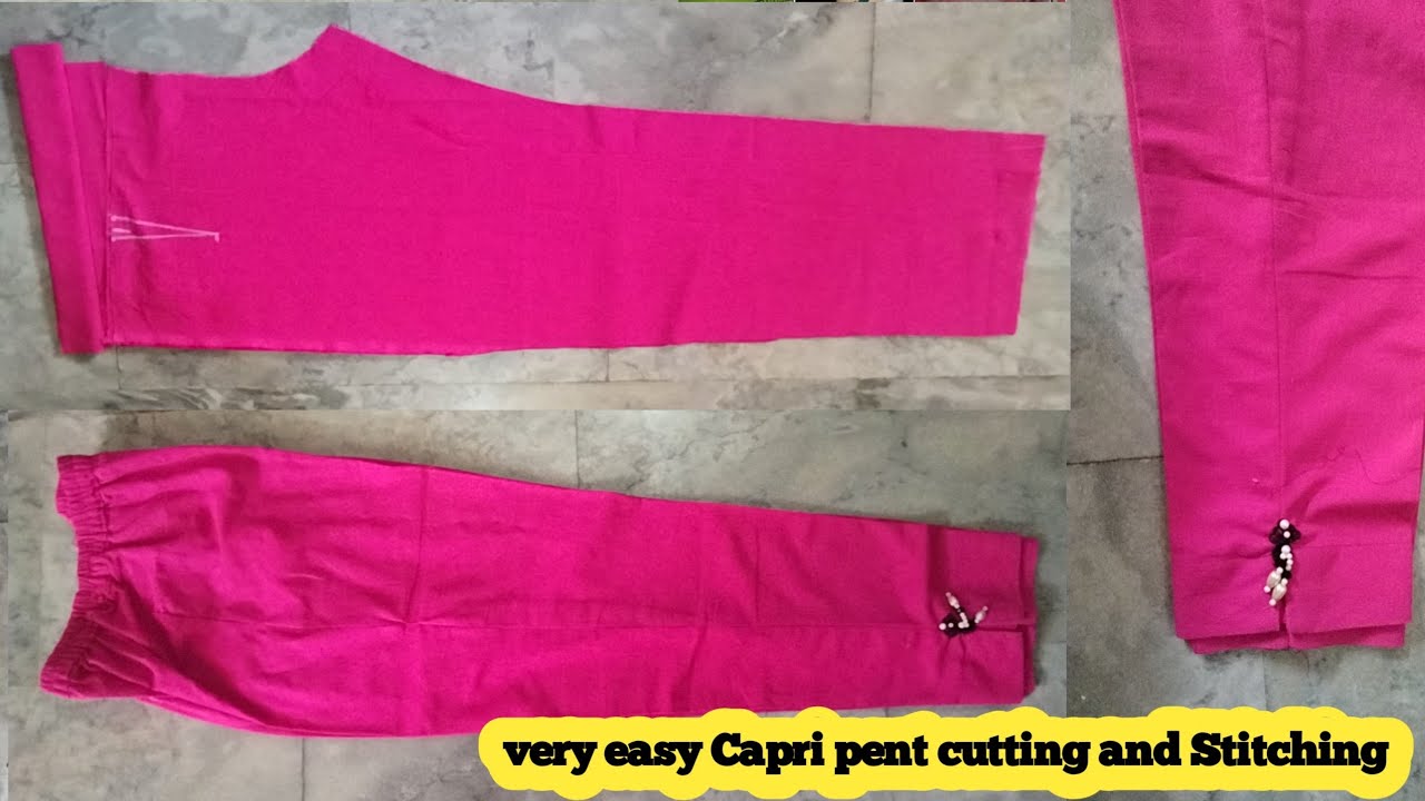 Capri pent cutting and Stitching 2025 || capri with cut || Capri cuting ...