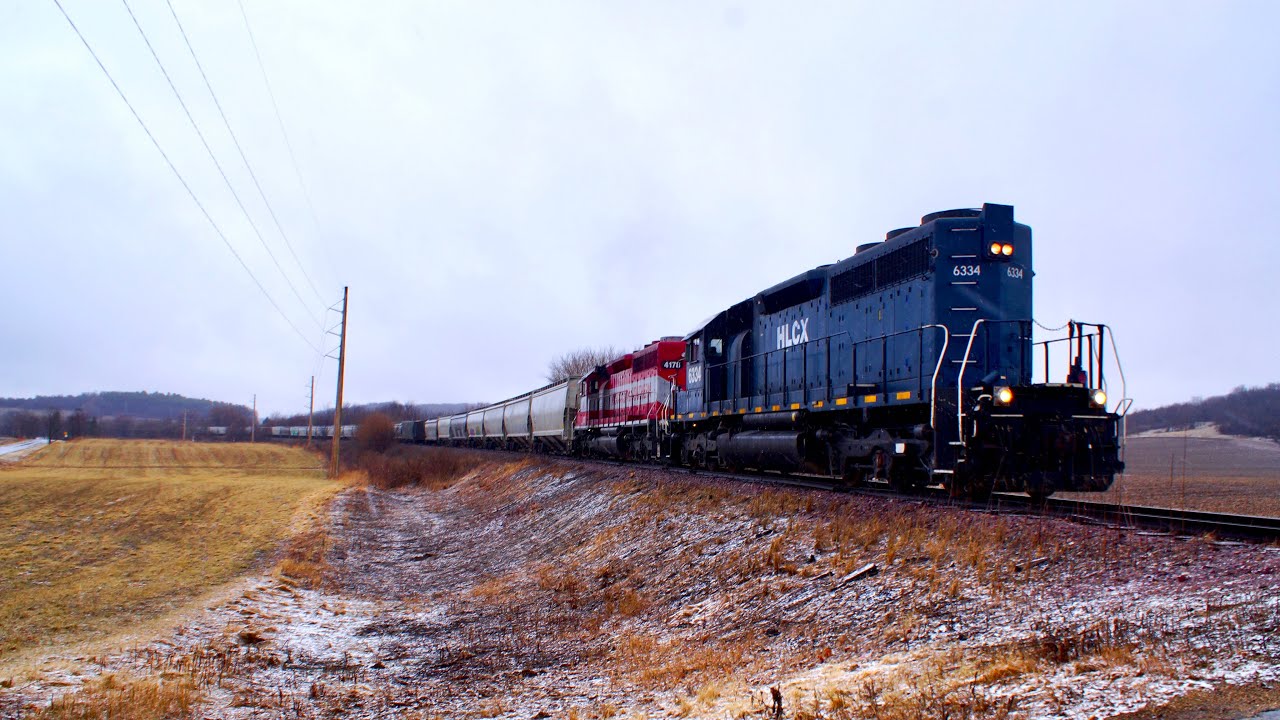 HLCX 6334 doing every bit of notch 8 up Dane Hill on L867 - YouTube