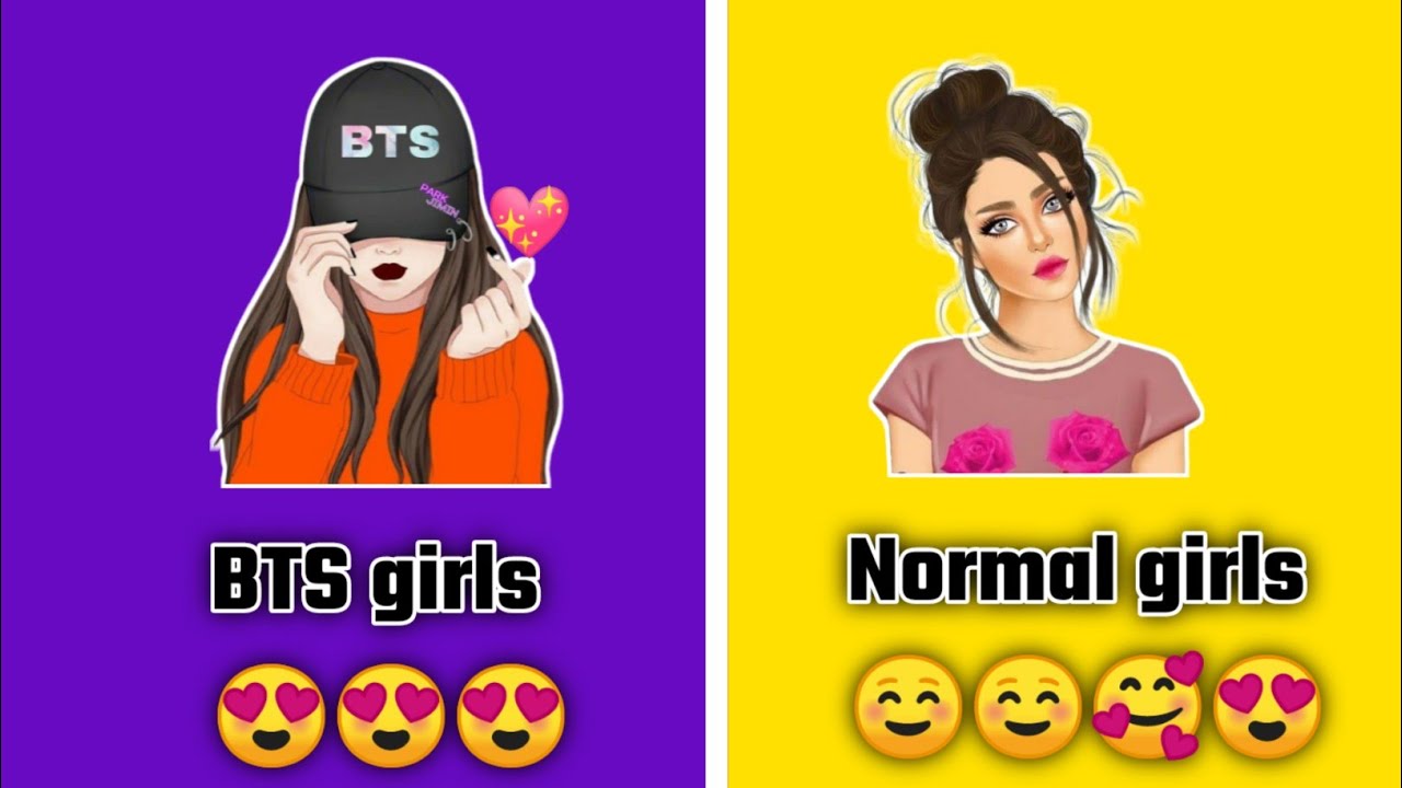 BTS army Girl vs Normal girl । bts army girl vs normal girl 😍🥰🙎‍♀️😘💕 ...