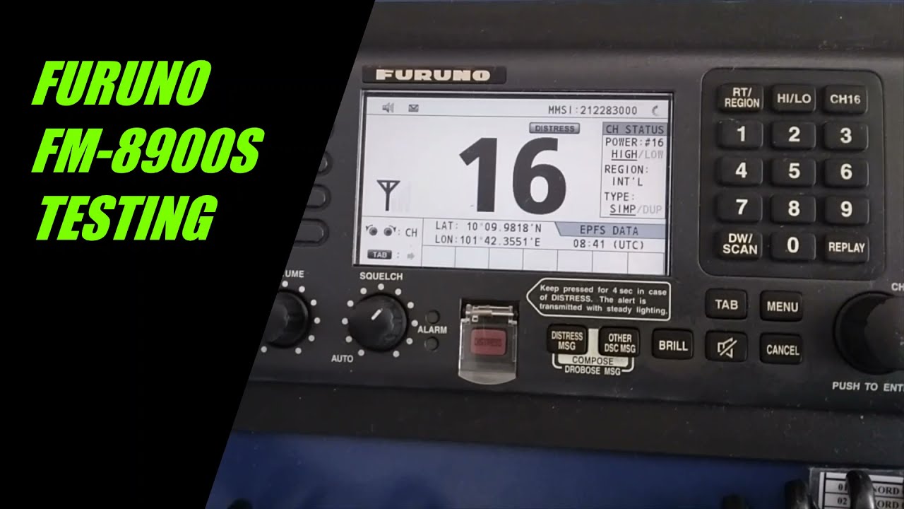 How to test Furuno FM-8900S GMDSS VHF radio. - YouTube