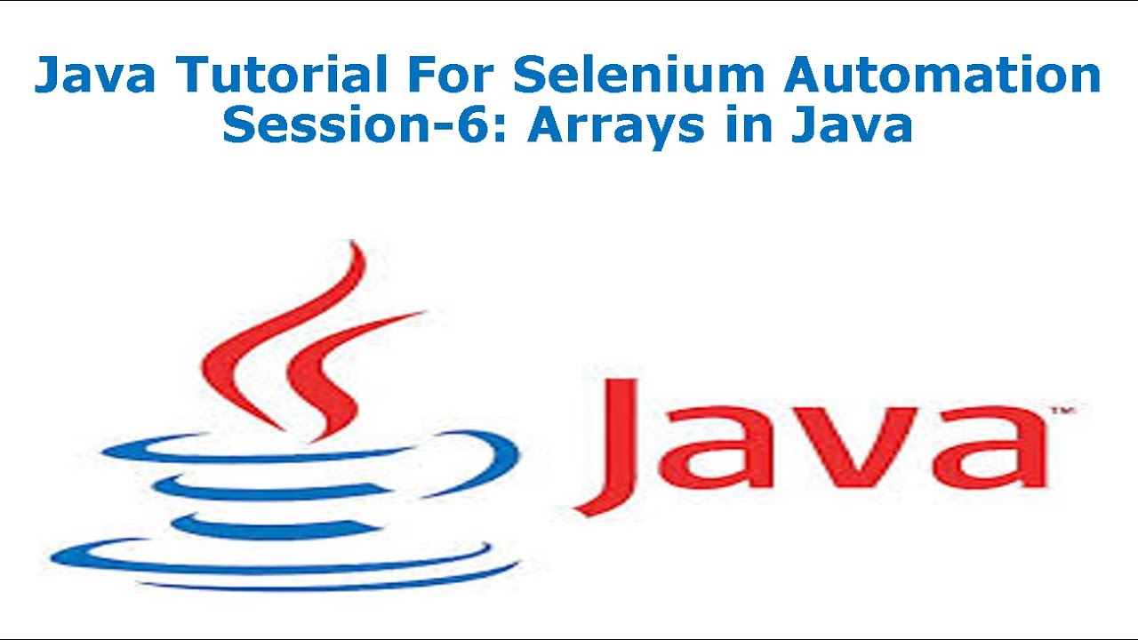 Java Training Session 6 Arrays In Java Youtube