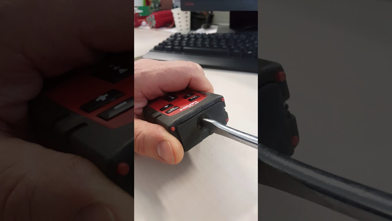 Hilti PD 42 Laser meter battery replacement.. - YouTube