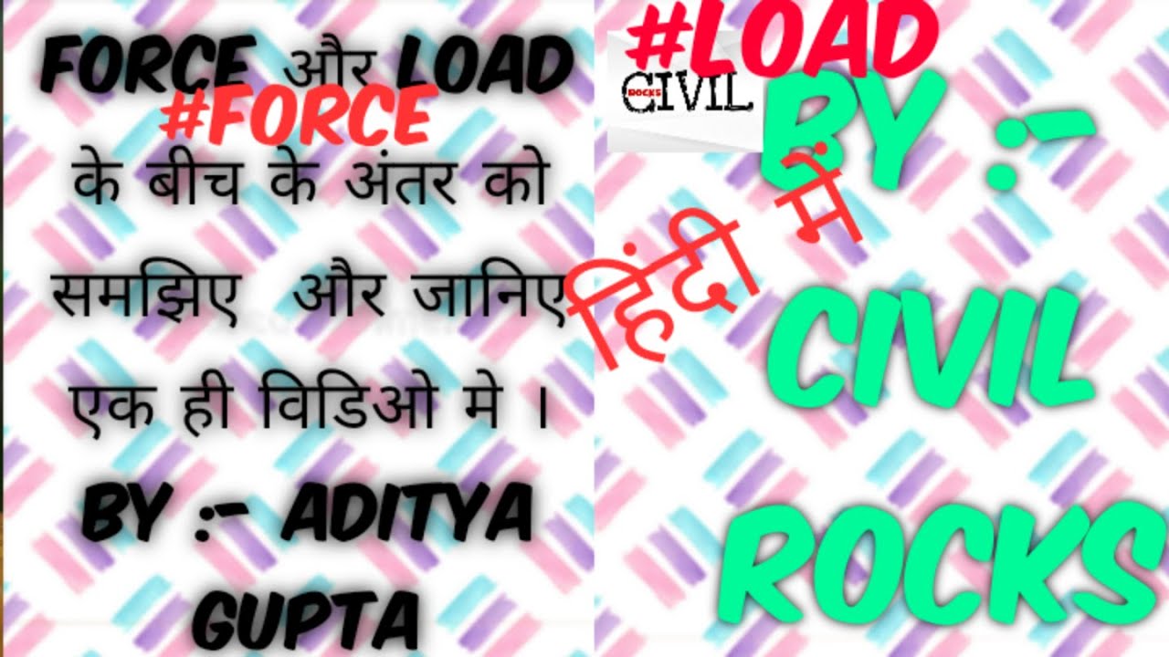 Difference Between Force & Load | What is Force ?? | What is Load ...