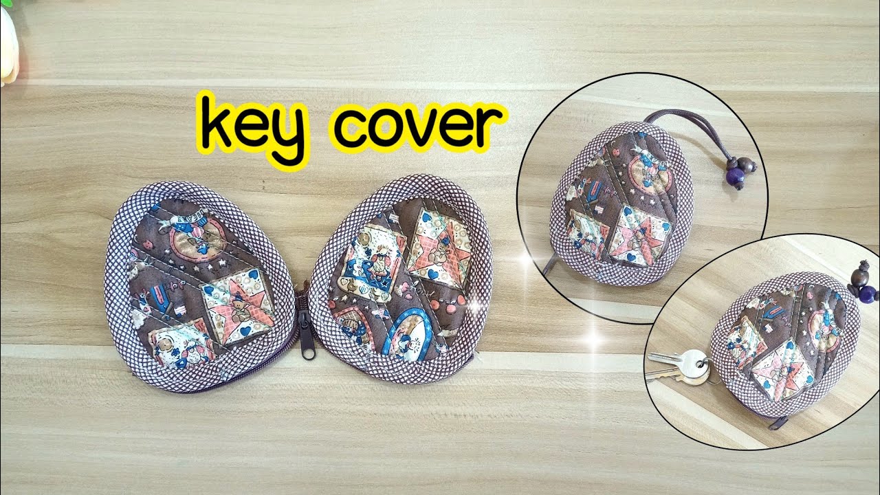 Very easy to sew. How to sew a peat-shaped key pouch. How to make a ...