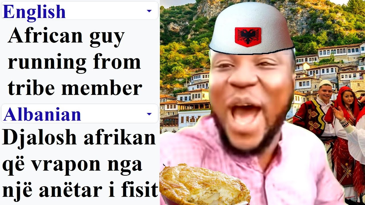 African guy running from tribe member in different languages meme - YouTube