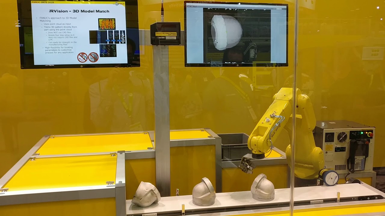 IMTS 2018 - Fanuc - LRMate 200iD/7L & 3DV/400 Vision - 3D Visual ...