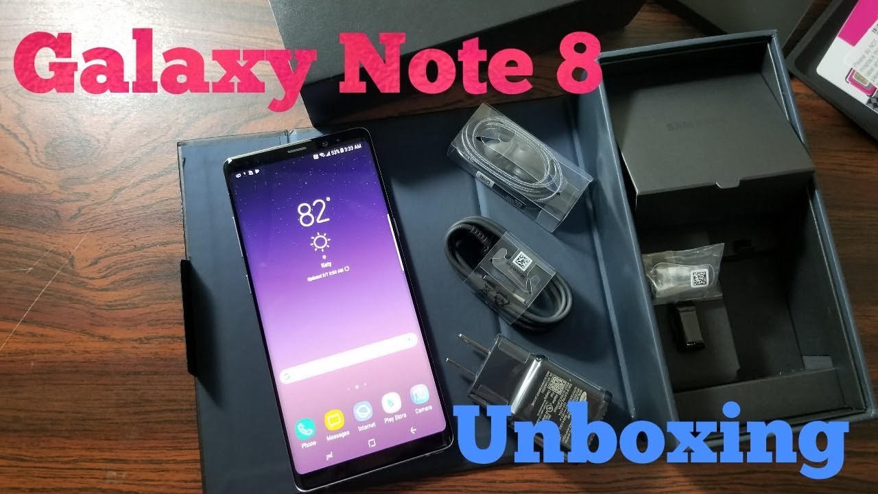 Samsung Galaxy Note 8 Orchid Gray Unboxing First Impressions - YouTube