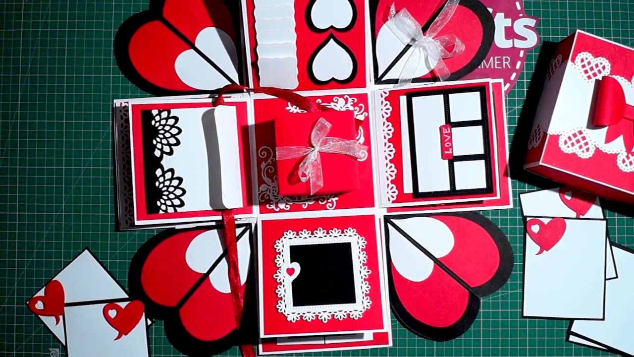 Red Explosion Box | Red Bow Exploding Box | The Sucrafts - YouTube