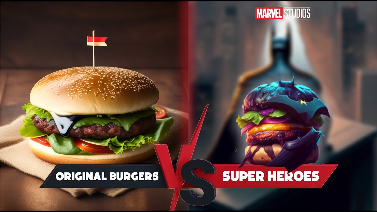 SUPERHEROES TURNS INTO BURGER FOOD | AVENGERS MARVEL & DC ALL ...