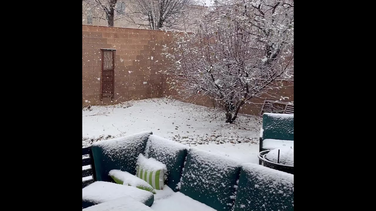 Snow came and went in Rio Rancho - YouTube