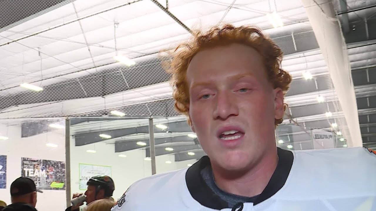 Komets defenseman Jake Willets interview at "Play Like Bray" charity ...
