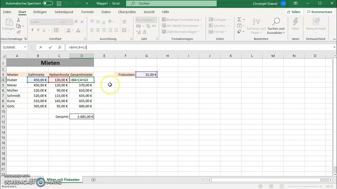 Relative und absolute Zellbezüge in Tabellenkalkulationssystemen - YouTube